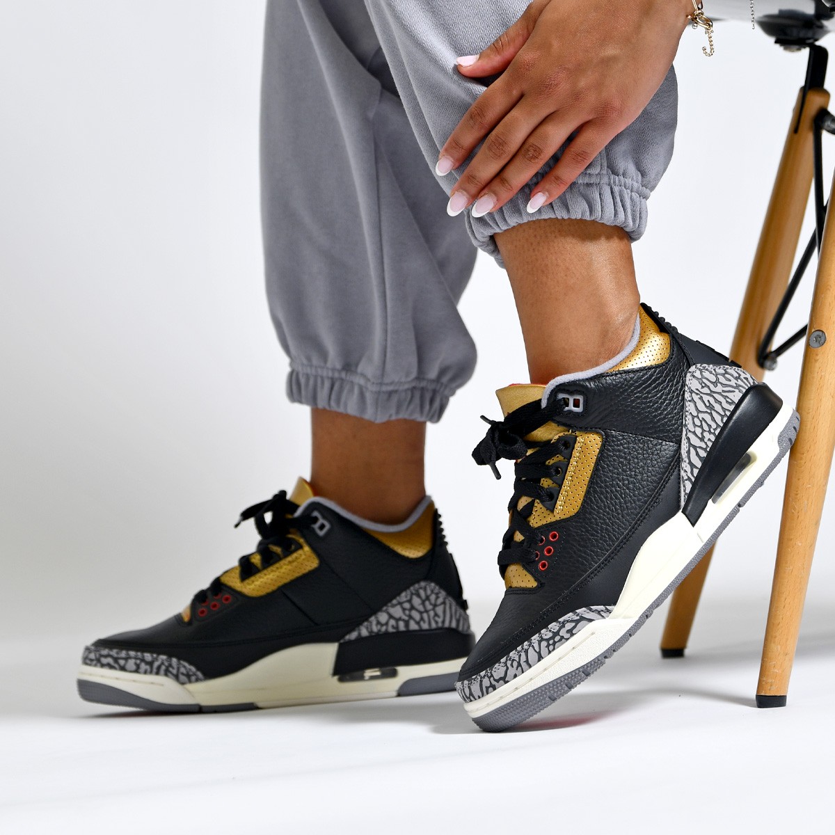 Air jordan 3 retro black cement store